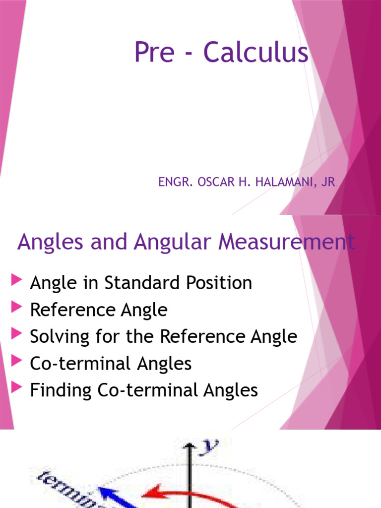 PRECAL Reference and Coterminal Angles | PDF