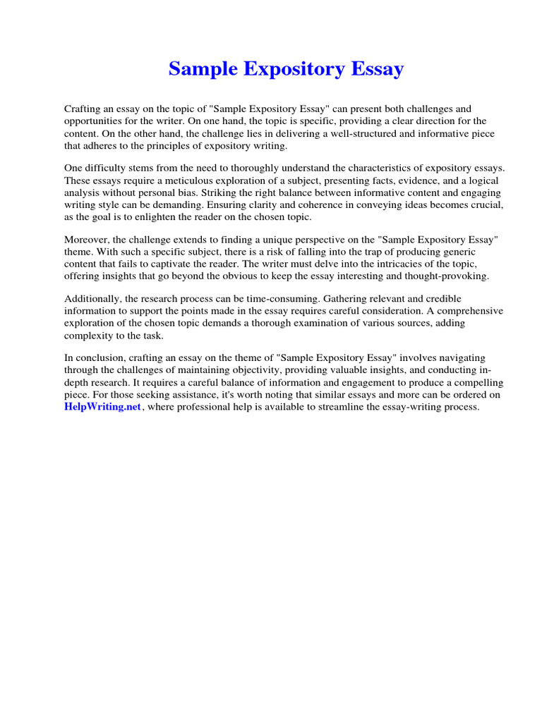 Sample Expository Essay | PDF | The Great Gatsby | Essays