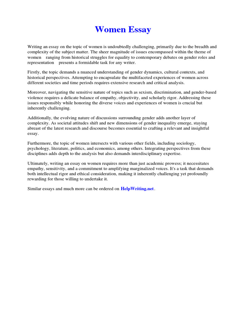 Women Essay | PDF | Confucianism | Shia Islam