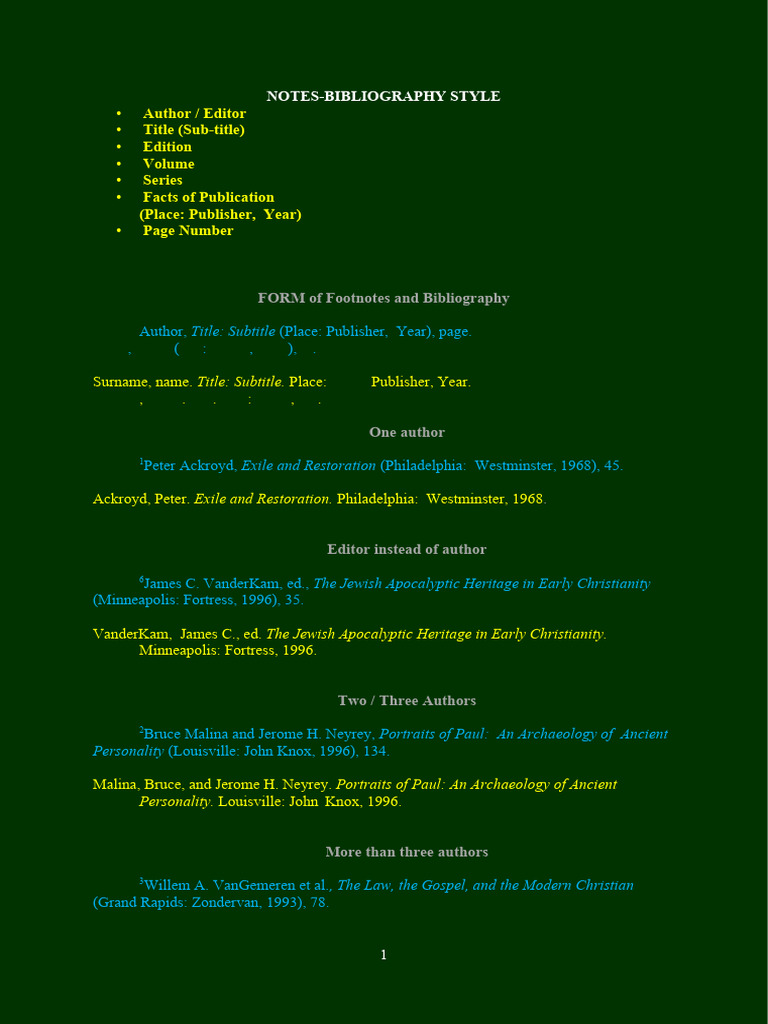 Footnotes & Bibliography | PDF