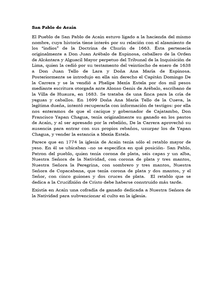 Iglesia de Acain | PDF