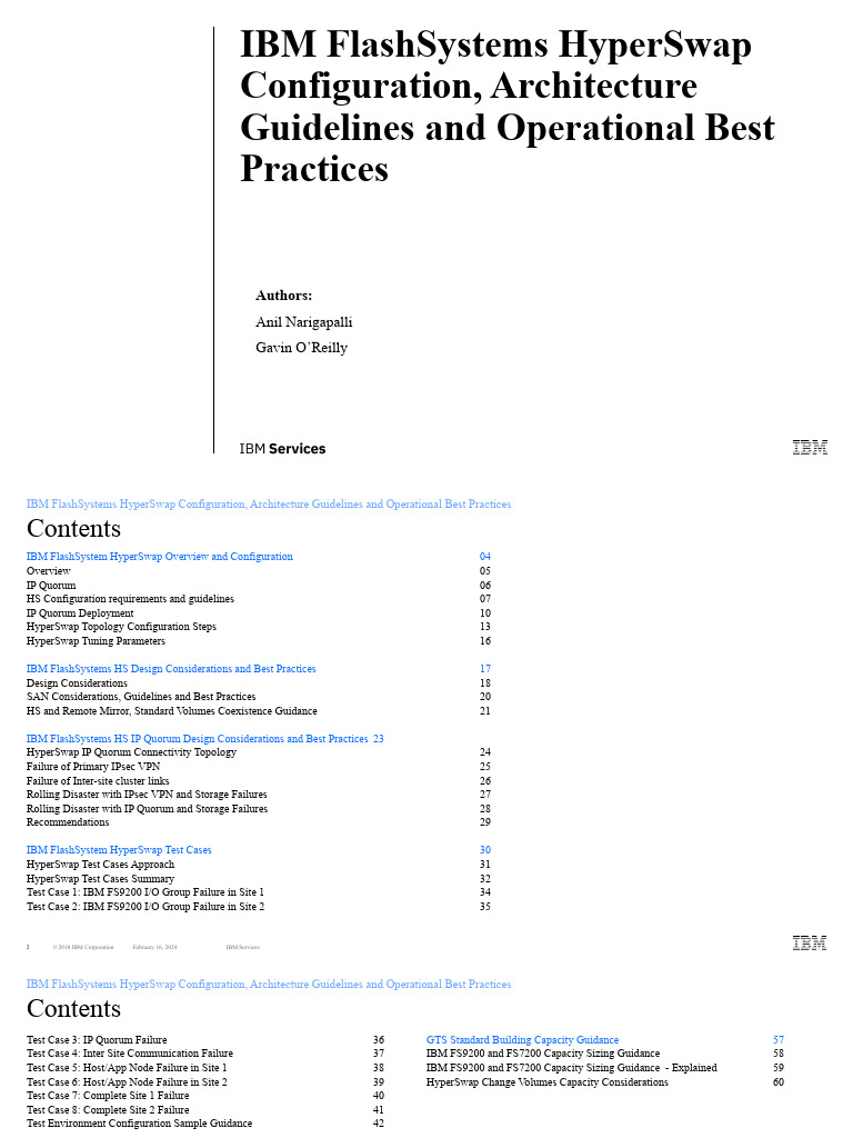 IBM FlashSystem HyperSwap Cookbook v1.8 | PDF | Computers
