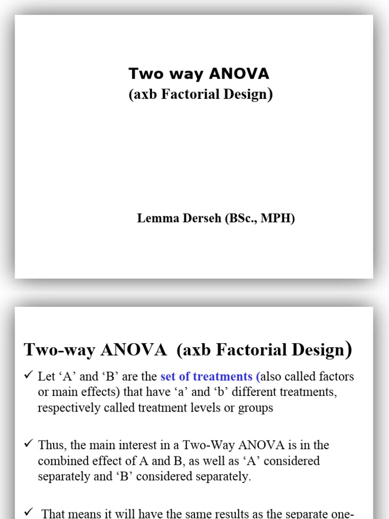 One or More Way ANOVA | PDF | Analysis Of Variance | Statistics
