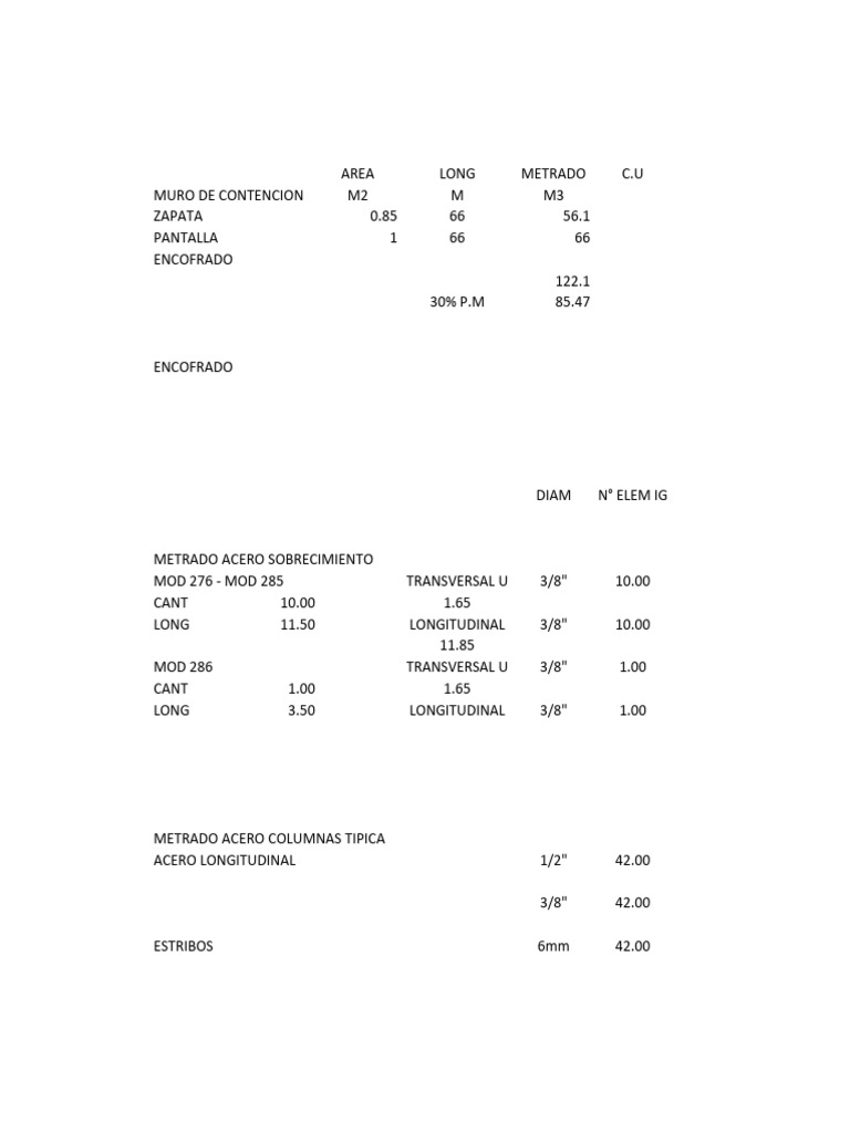 Metrado Adic Rev3 | PDF