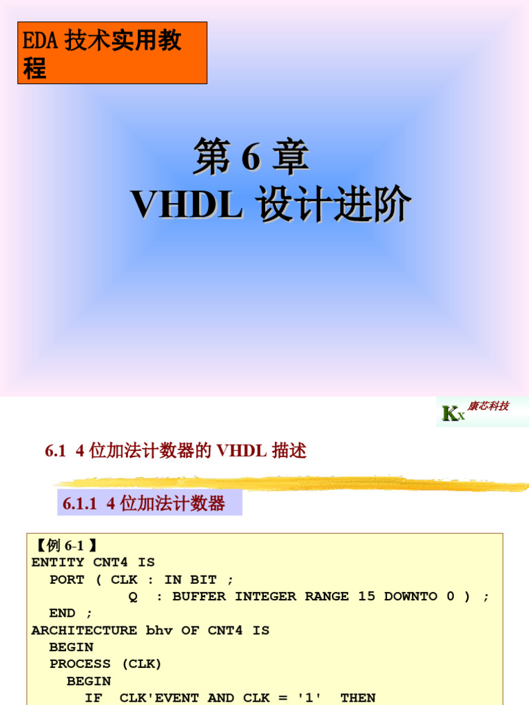 第六章 VHDL设计进阶 | PDF