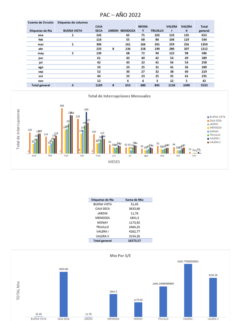 Graficas para Informe Años (2022 - 2023) | PDF