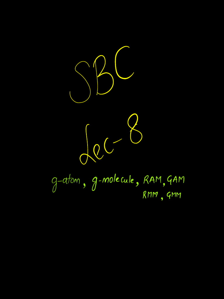 SBC G-Atom, G-Molecule, Ram, Gam, RMM, GMM | PDF | Mole (Unit ...