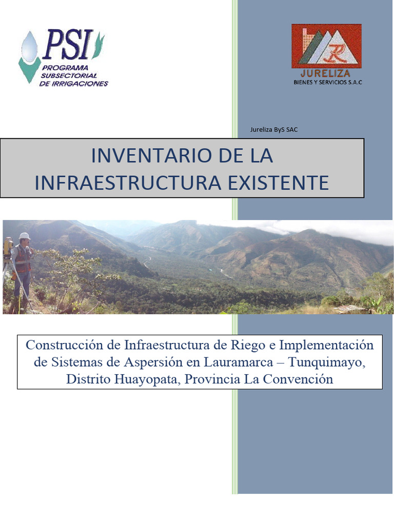 Inventario de La Infraestructura Existente | PDF | Riego | Economias