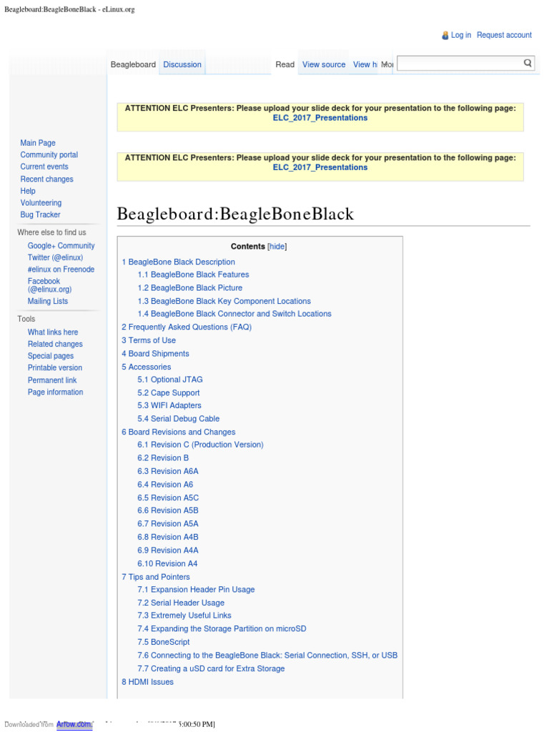 Beagleboard Beagleboneblack Elinux | PDF | Computer Architecture ...