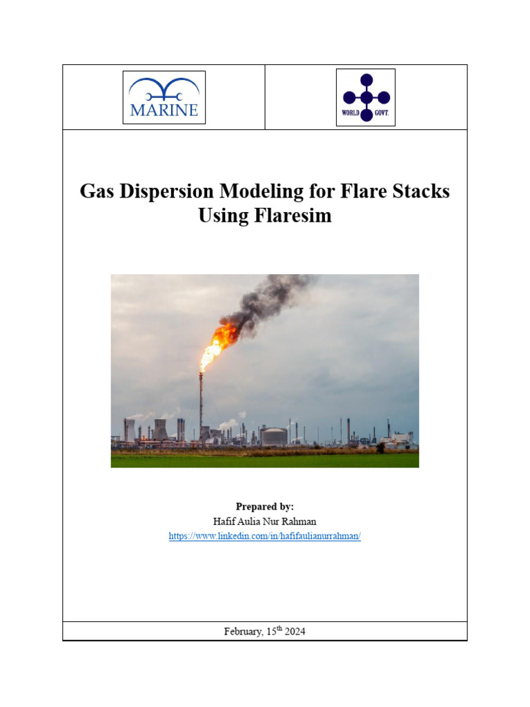 Gas Dispersion Modeling For Flare Stacks Using Flaresim | PDF ...