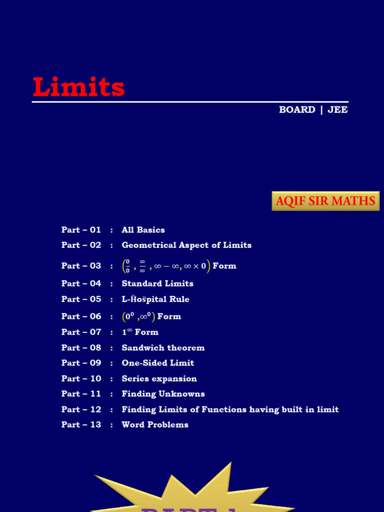 15 Limits (CLASS SHEET) | PDF | Logarithm | Mathematical Analysis