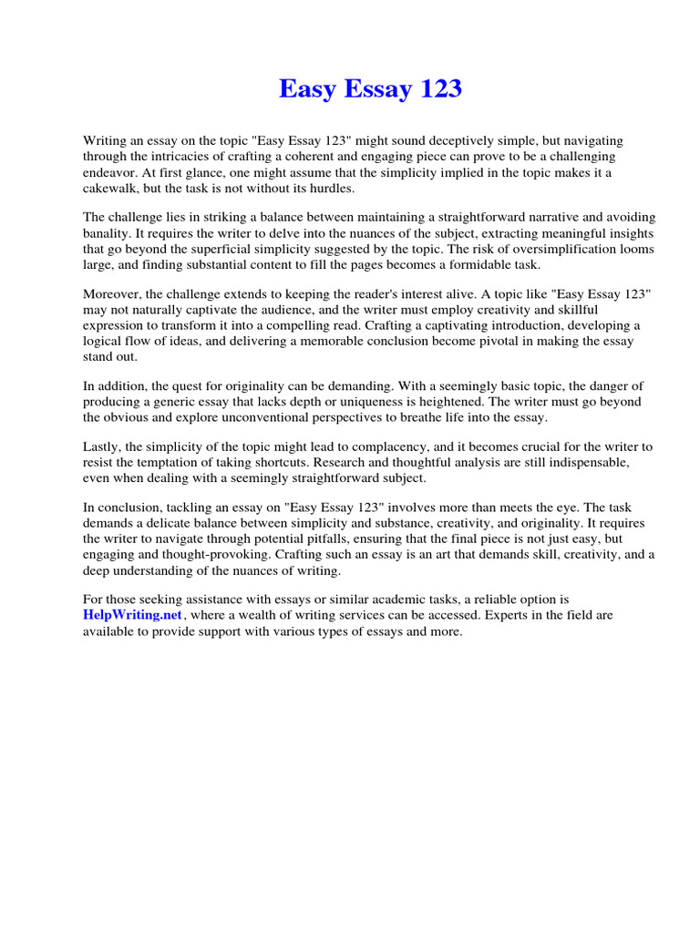 Easy Essay 123 | PDF | Dallas Cowboys | Agar