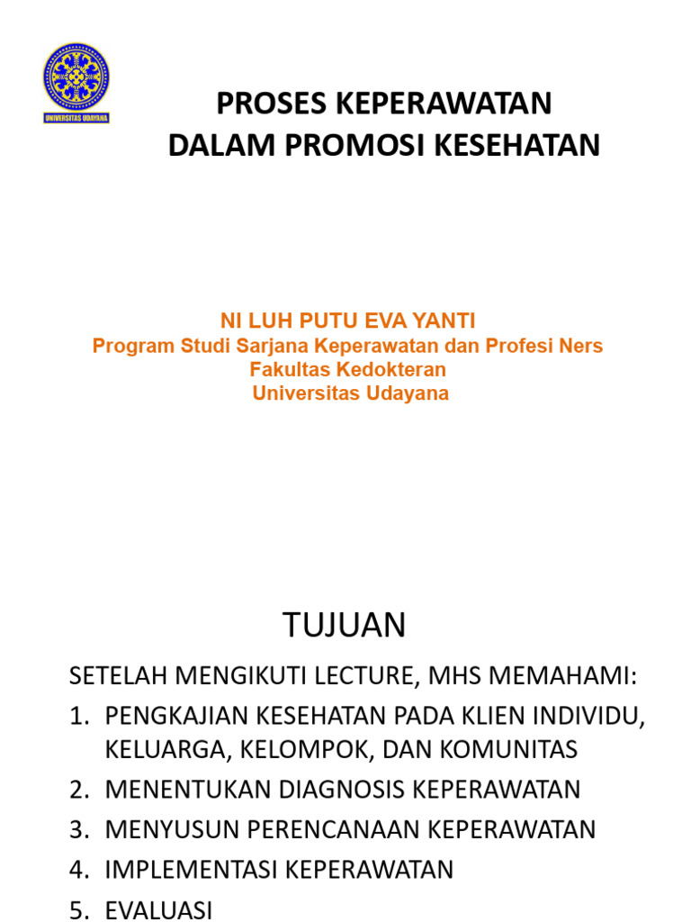 Proses Keperawatan Dan Promosi Kesehatan | PDF