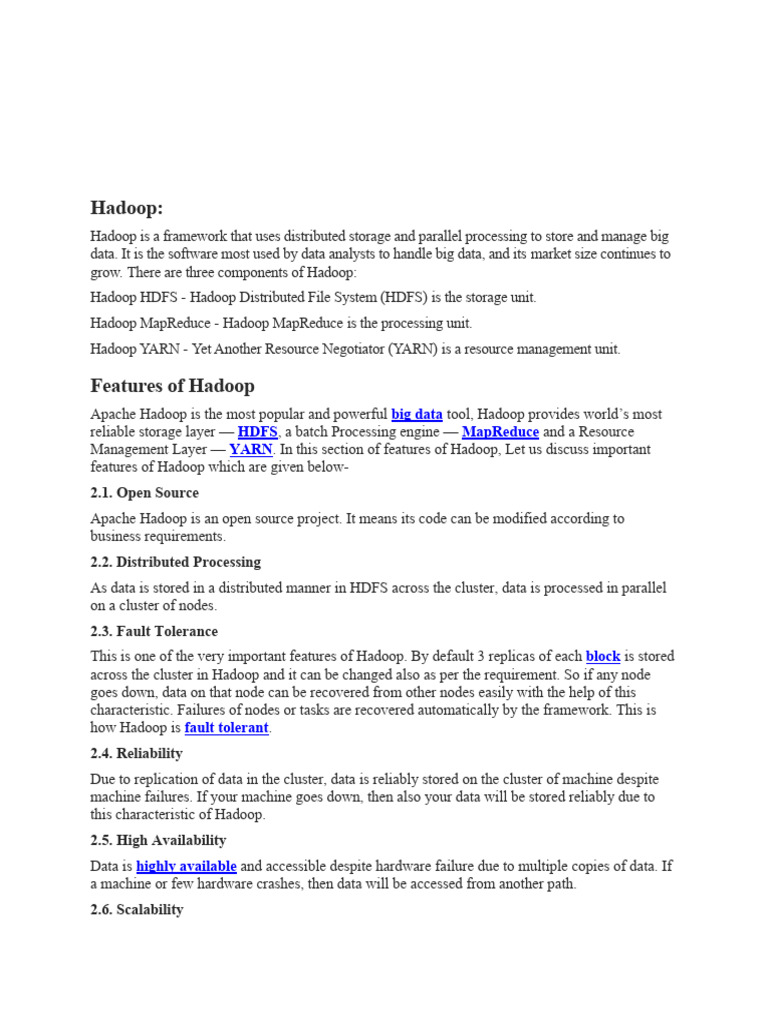 BDA Notes | PDF | Apache Hadoop | Map Reduce