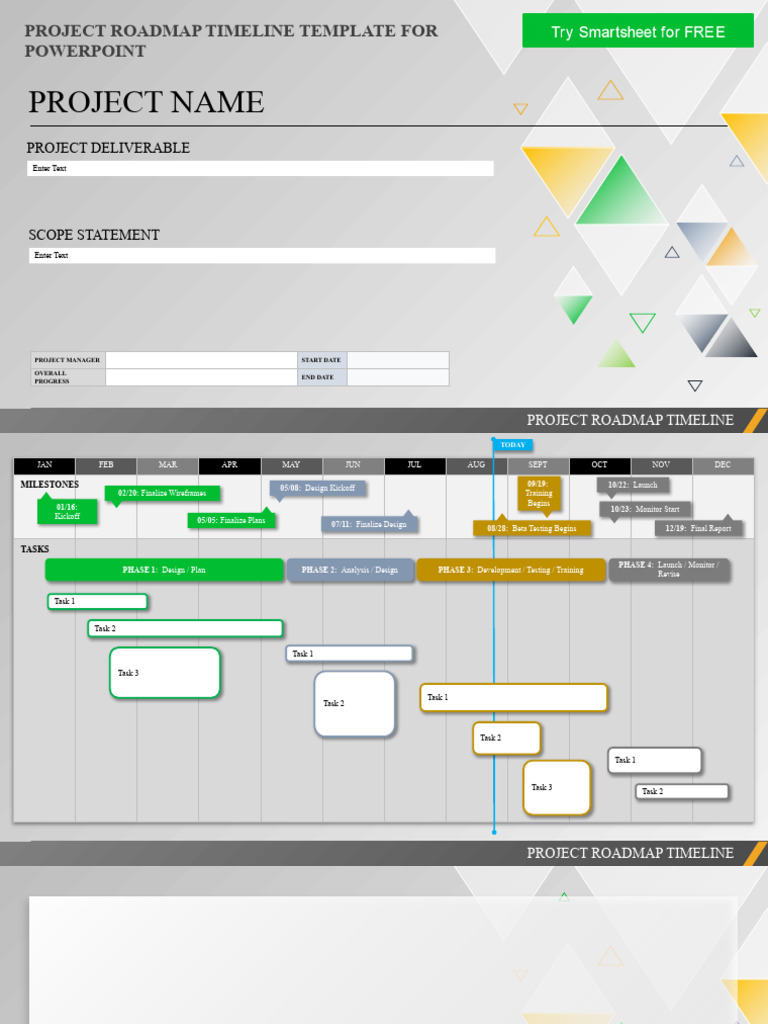 IC Project Roadmap Timeline Template For Powerpoint 11327 - Powerpoint | PDF