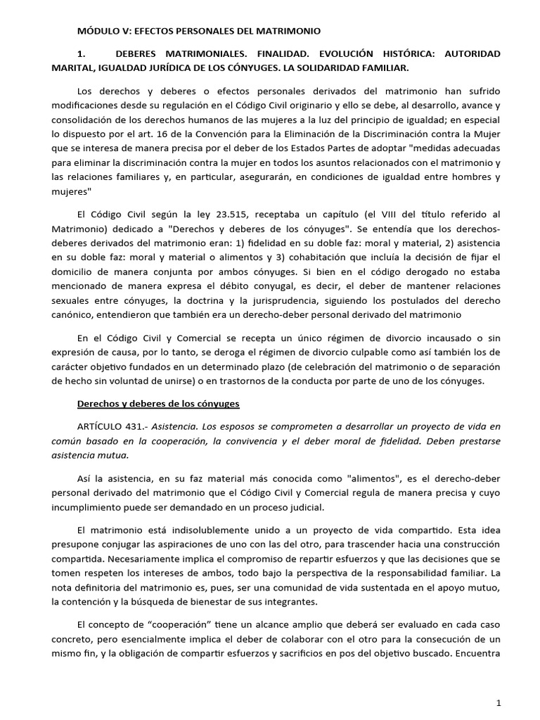 Módulo V | PDF | Divorcio | Matrimonio