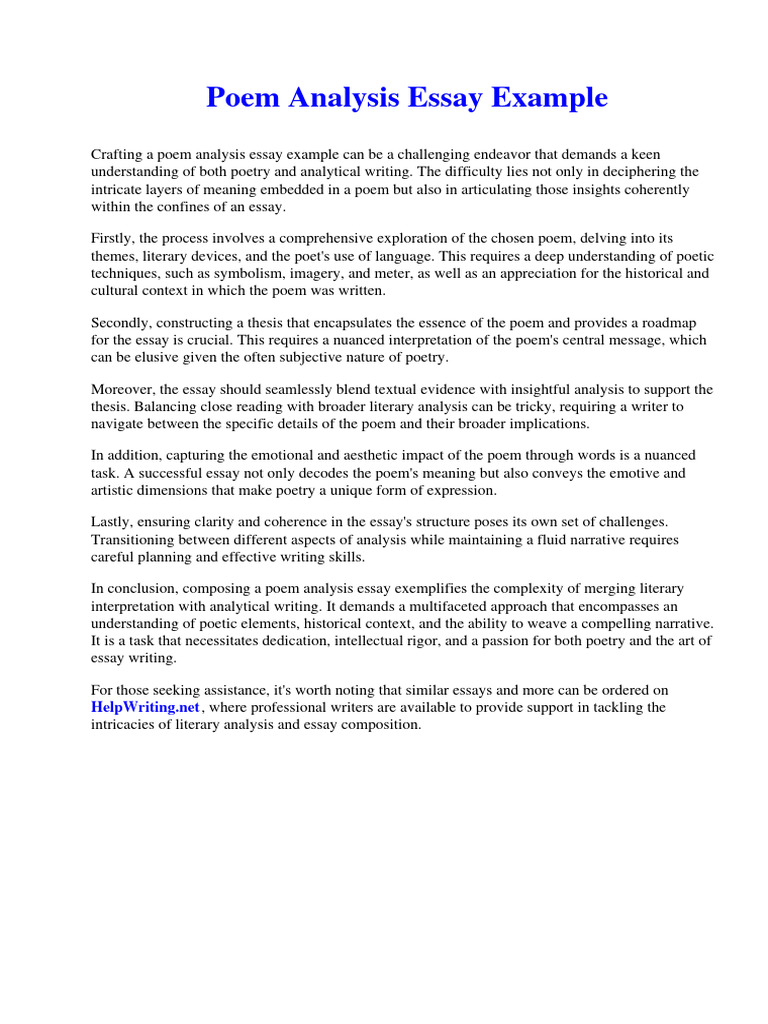 Poem Analysis Guide for Students | PDF | Social Science