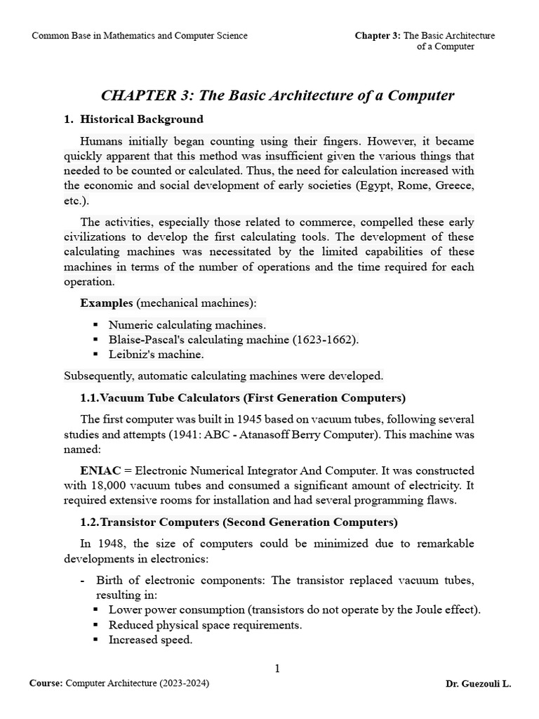 chp03 Cmp-Arch Guezouli | PDF | Computer Data Storage | Central Processing Unit