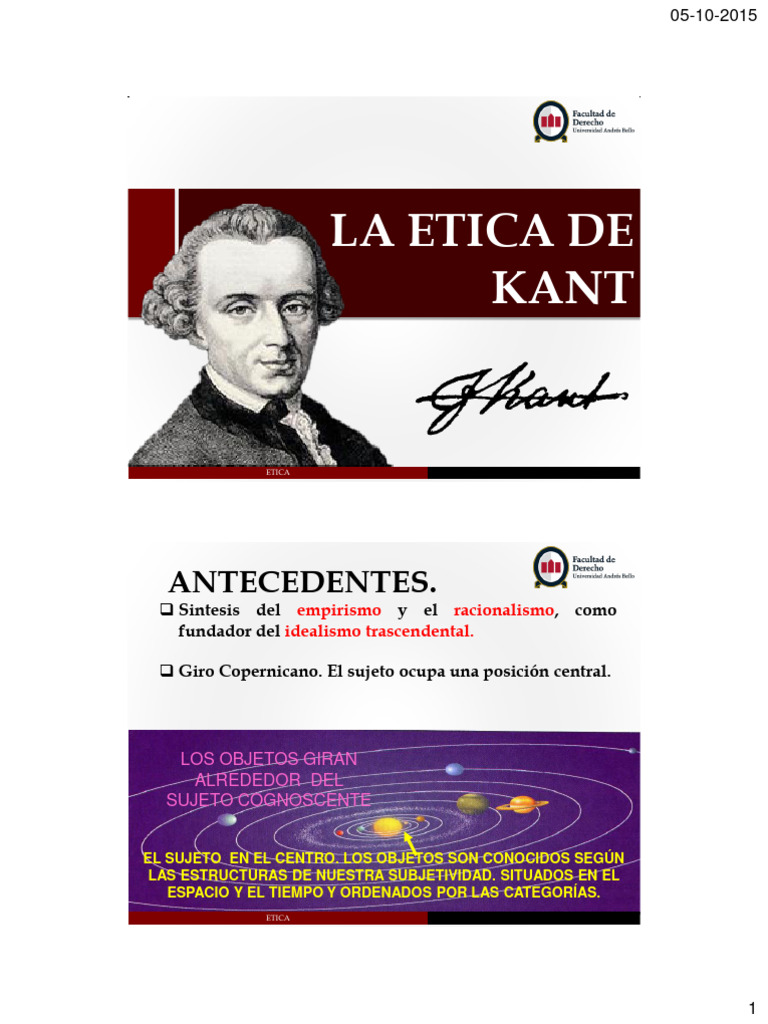 La Etica Kantiana | PDF