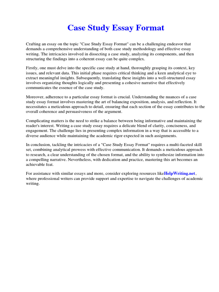 Case Study Essay Format | PDF | Essays | Louvre