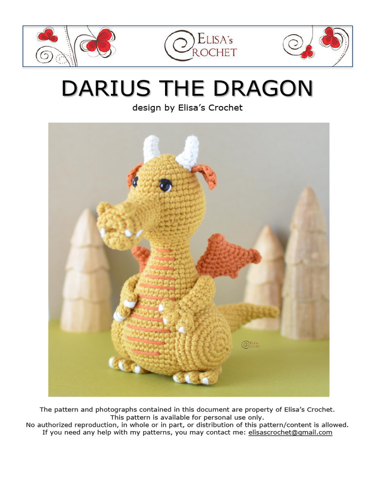 A DRAGON DARIUS BY Elisas Crochet | PDF | Crochet | Yarn