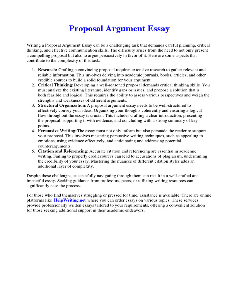 Proposal Argument Essay | PDF | Essays | New York City
