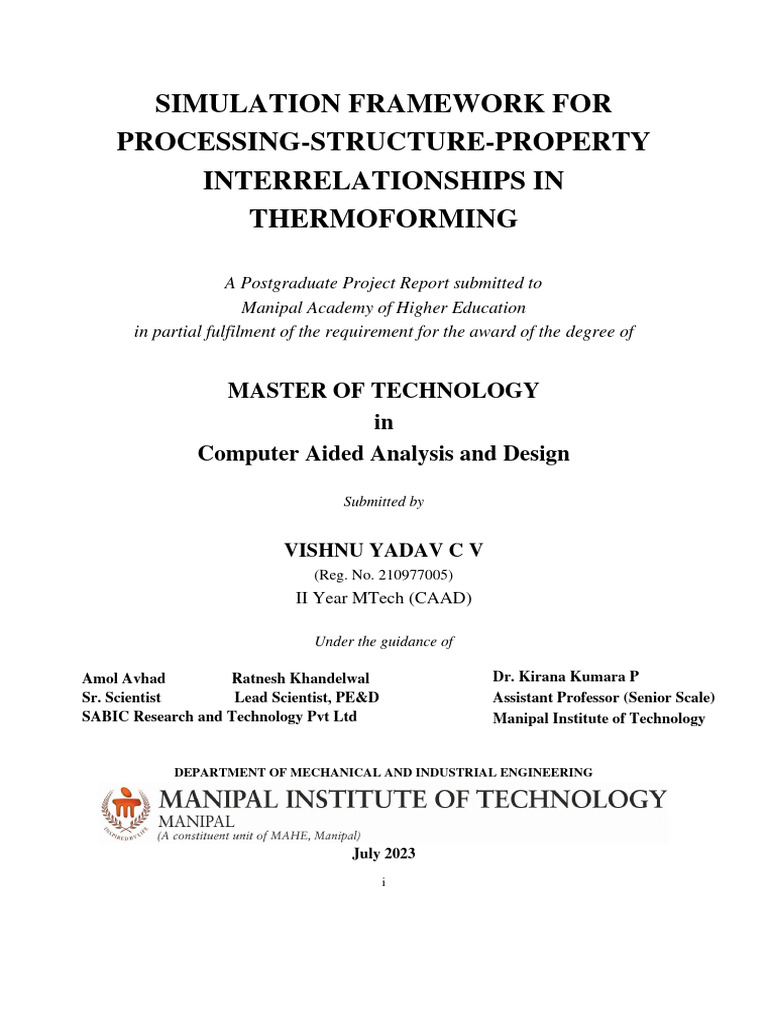 Final Report - Simulation Framework For Processing-Structure-Property Interrelationships in ...