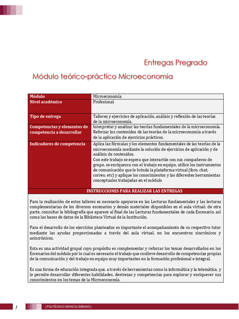 Entregas - MICRO - Teorico Practico E3, E5, E7-2023 - C01 | PDF | Mercado (economía) | Oferta ...
