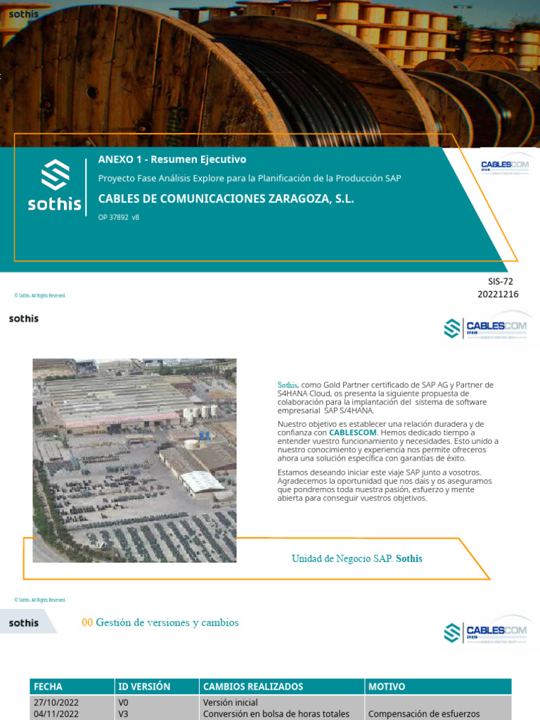 Sis-72 20221216 Op 37892 Proyecto Fase Análisis Sap Produccion - Cables ...