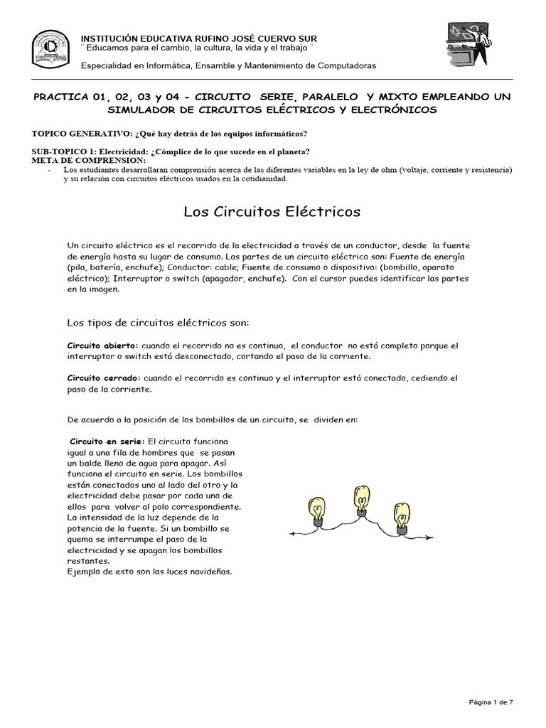 02 Practica Serie y Paralelo | PDF | Corriente eléctrica | voltaje