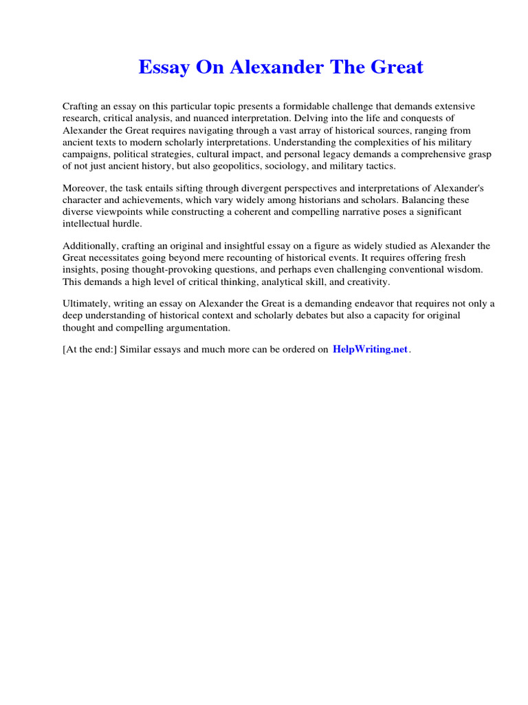 Essay On Alexander The Great | PDF | Yoga | Ashtanga Vinyasa Yoga