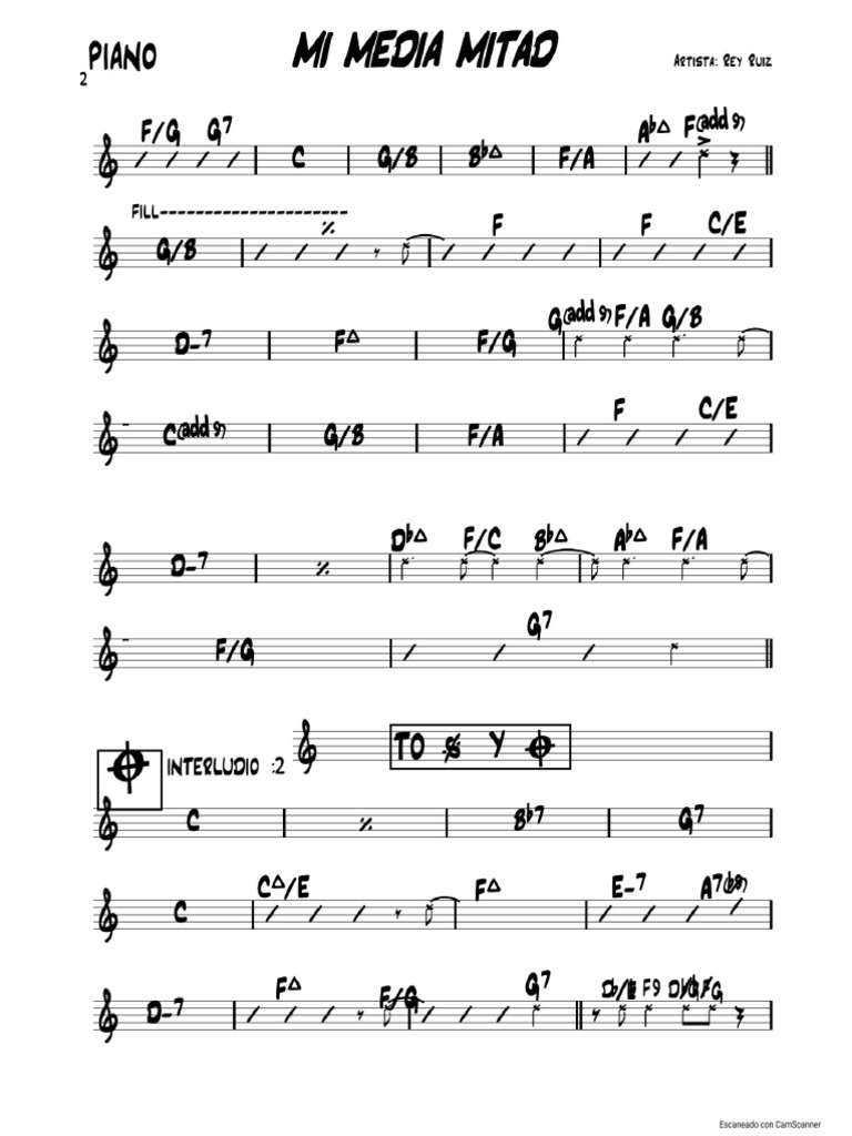 Mi Media Mitad Piano | PDF