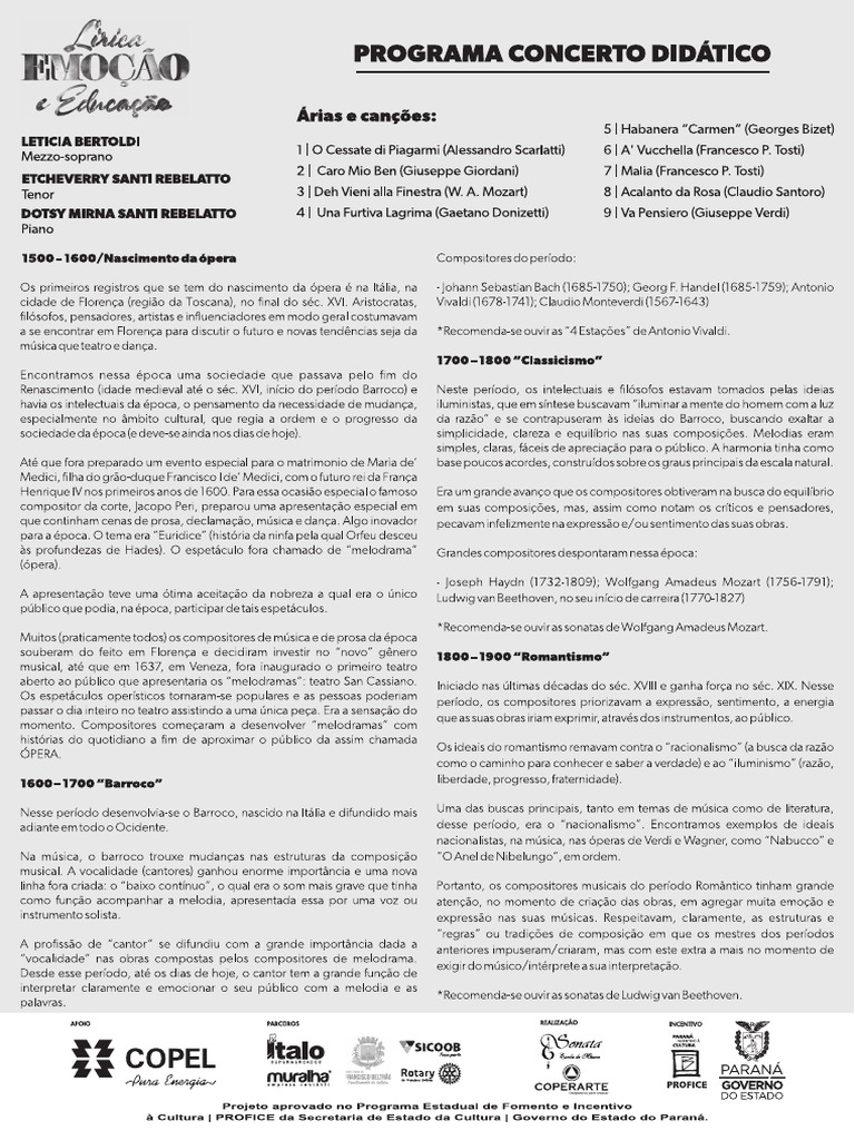 Panfleto Programa Didático | PDF