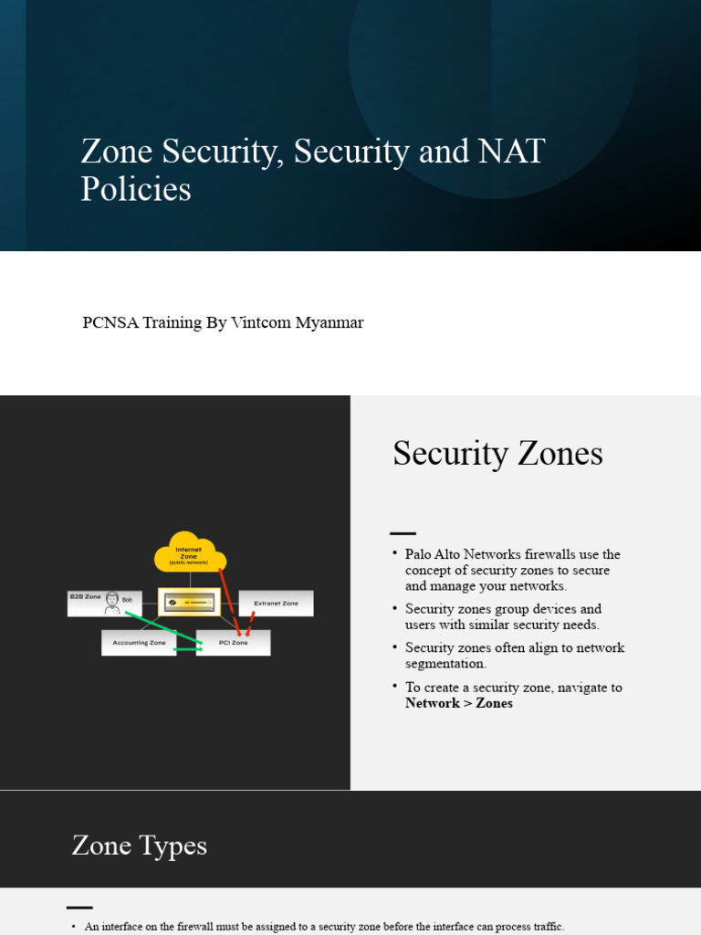 03 - Zone Security, Security and NAT Policies | PDF | Computer Network ...