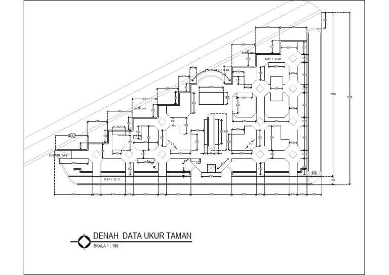 Denah Data Ukur Taman | PDF