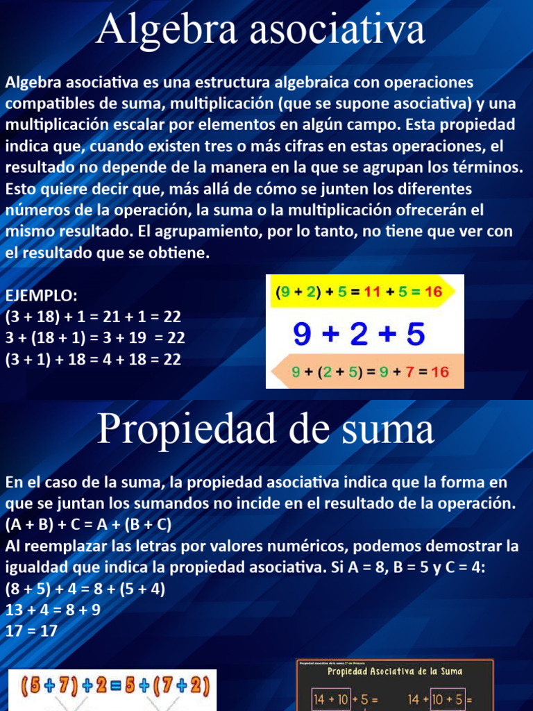 Propiedades del Álgebra Asociativa | PDF | Módulo (Matemáticas ...