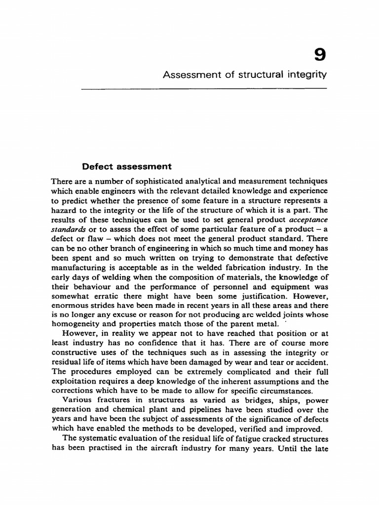 9 Assessment of structural integrity | PDF