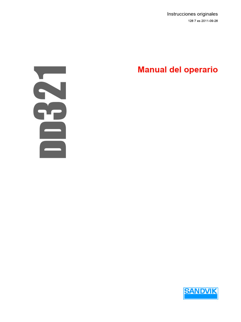 Manual de Operación-AXERA DD321 | PDF