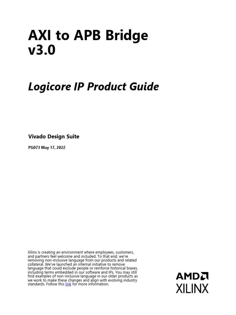 Pg073 Axi Apb Bridge | PDF | Field Programmable Gate Array | Input/Output