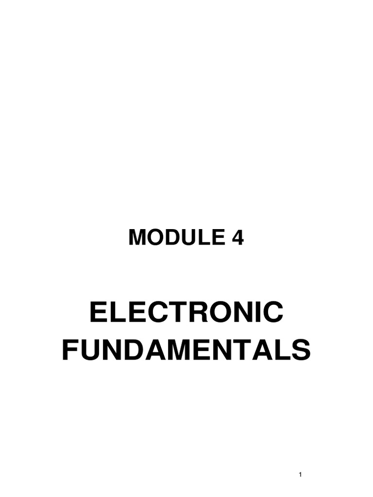 Module 4 (Electronic Fundamentals) B1 | Download Free PDF | P–N ...