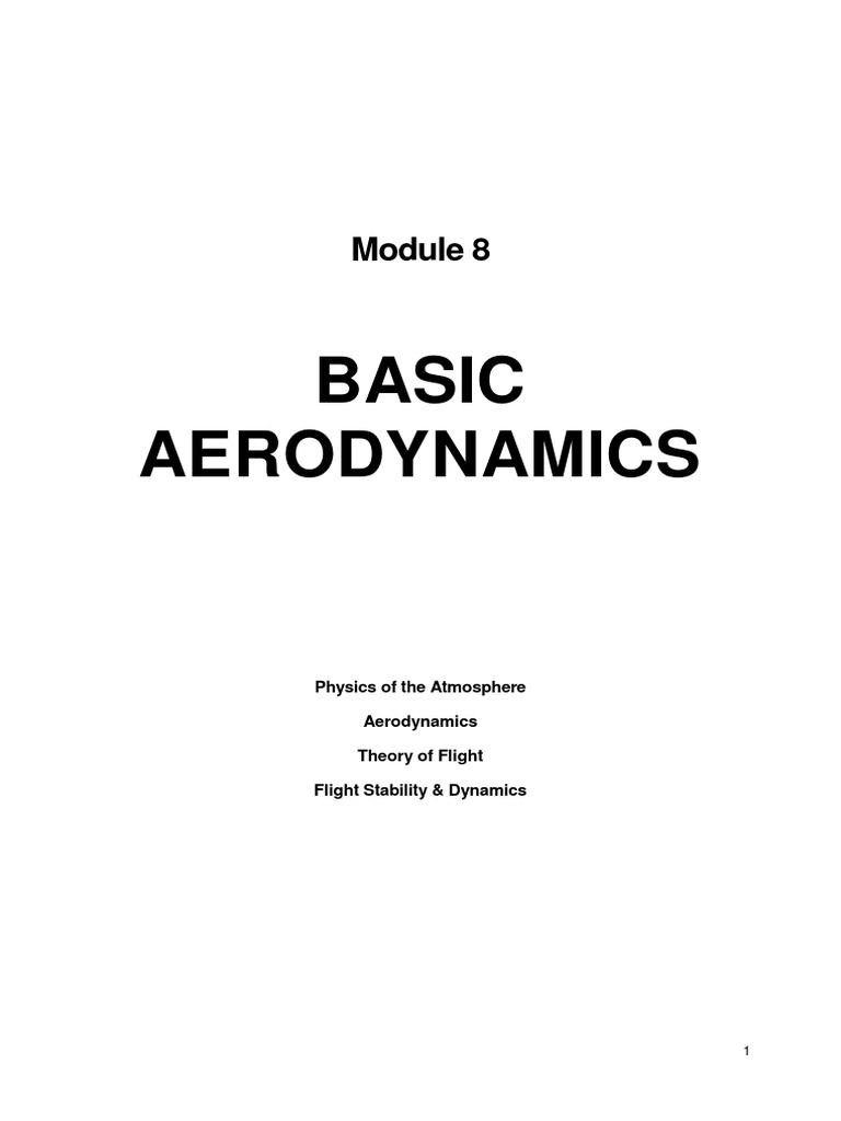 Module 8 (Basic Aerodynamics) | PDF | Drag (Physics) | Atmosphere Of Earth