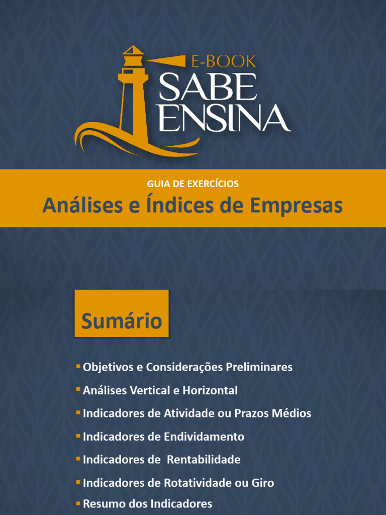 E-Book - SABE ENSINA - Guia-de-Exercícios - Análise-de-Empresas | PDF ...