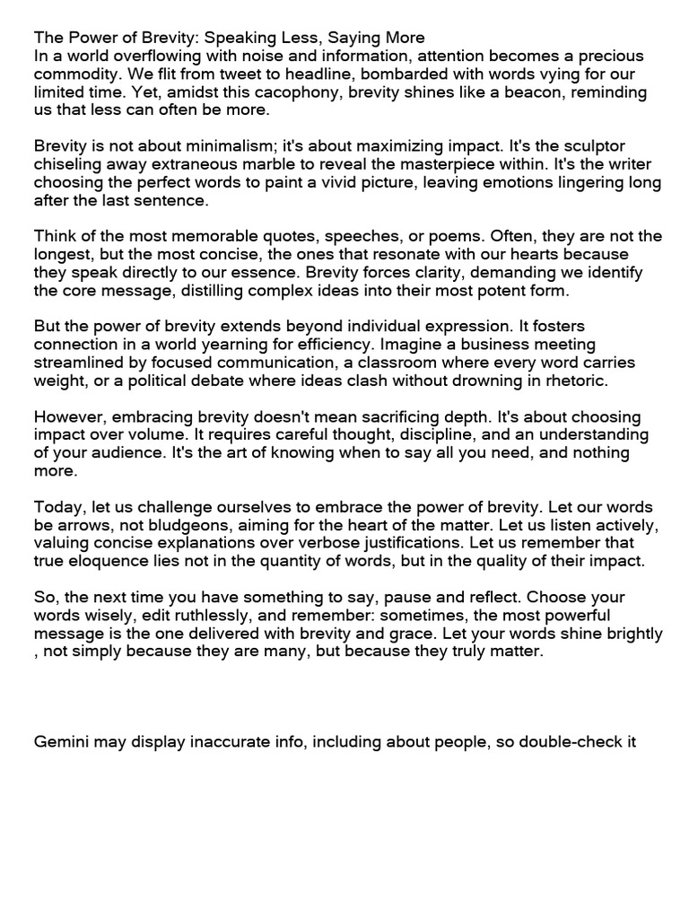 Brevity Pdf