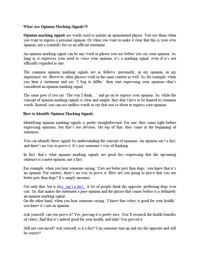 Script | PDF | Sentence (Linguistics) | Opinion