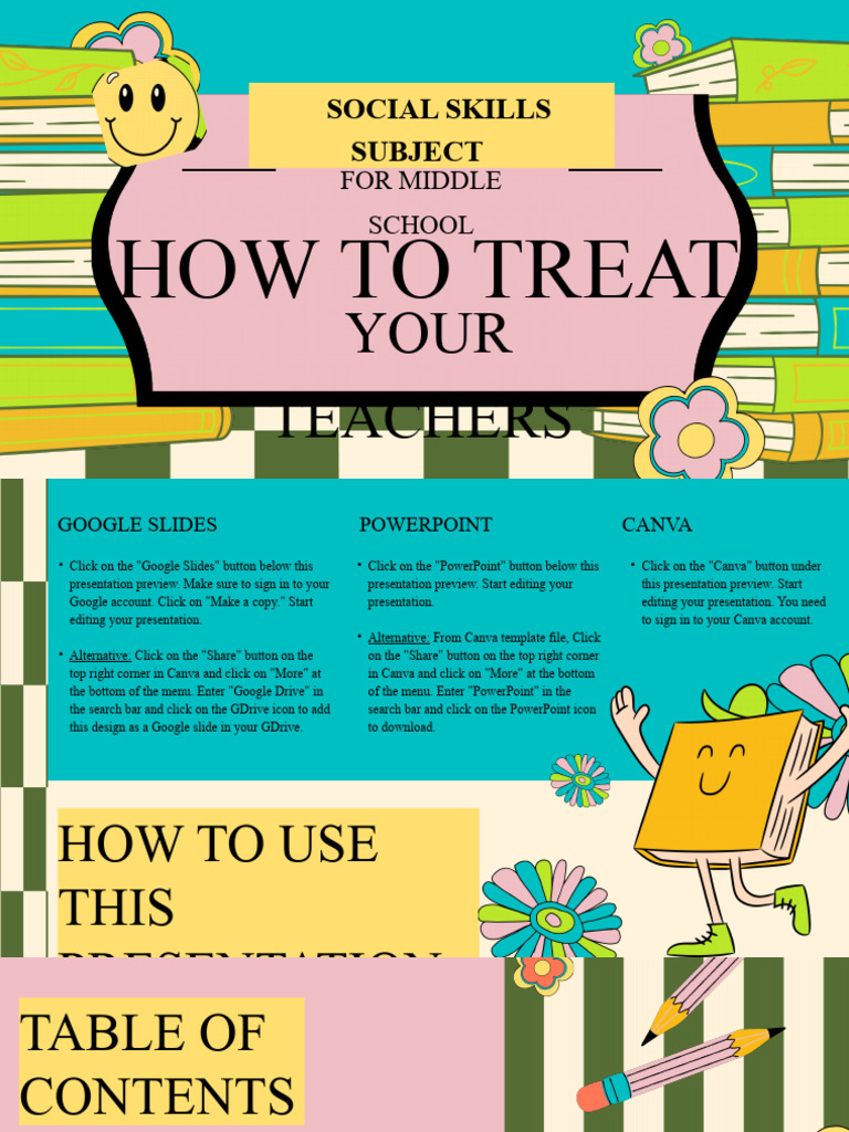 Social Skills Subject For Middle School How To Treat Your Teachers ...