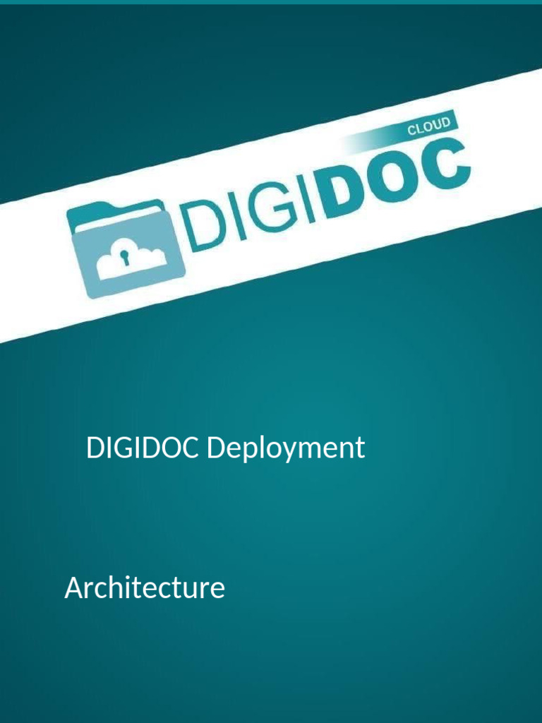 DIGIDOC Deployemnt Architecture | Download Free PDF | Server (Computing) | Databases