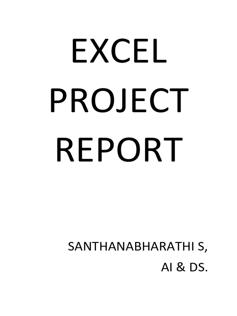 Excel Project Report | PDF