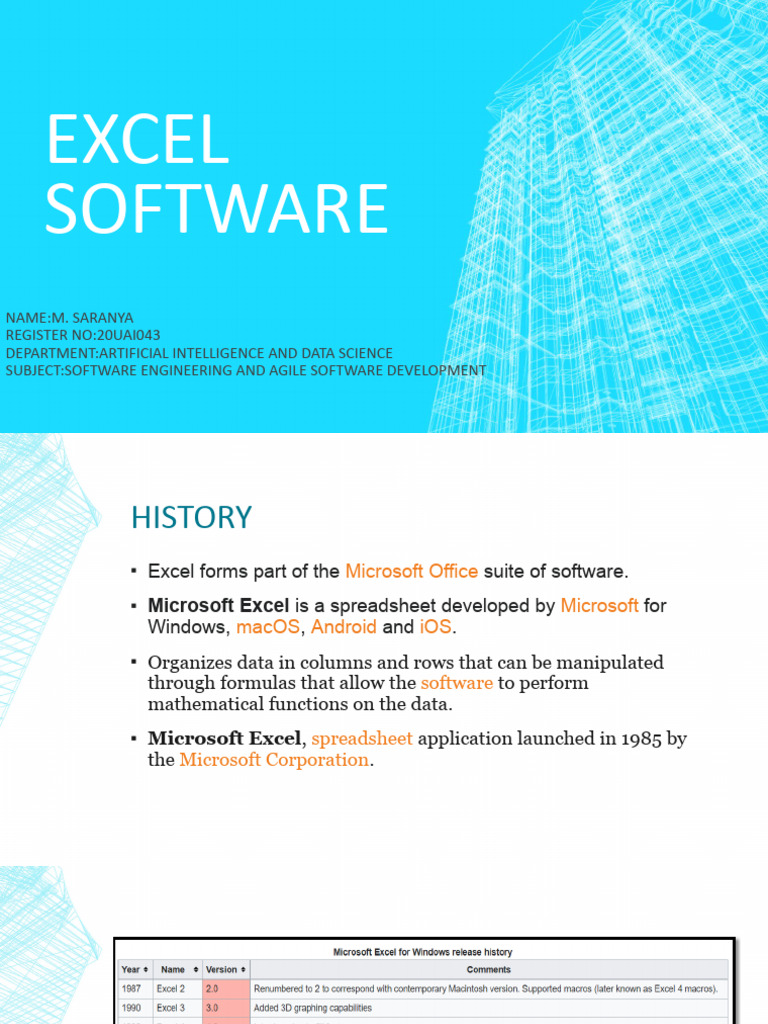 EXCELVERSIONS | PDF | Microsoft Excel | Computing