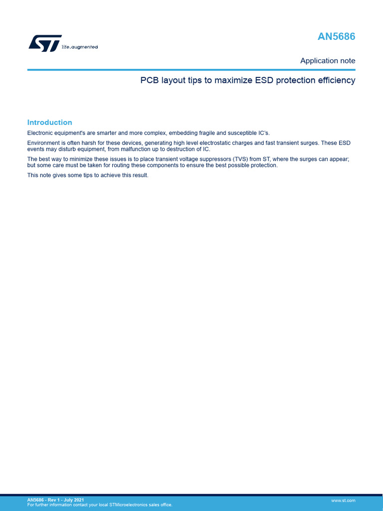 PCB Layout Tips To Maximize ESD Protection Efficiency | PDF ...