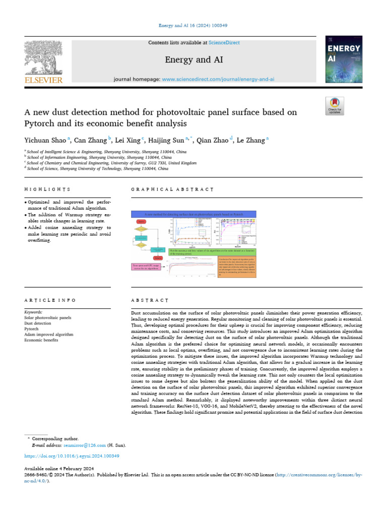 A New Dust Detection Method For Photovoltaic Panel Surface Based On ...